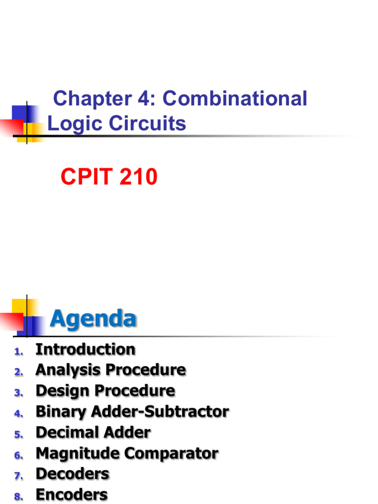 Chapter 4 Combinational Logic Circuits Pdf Logic Gate Binary Coded Decimal