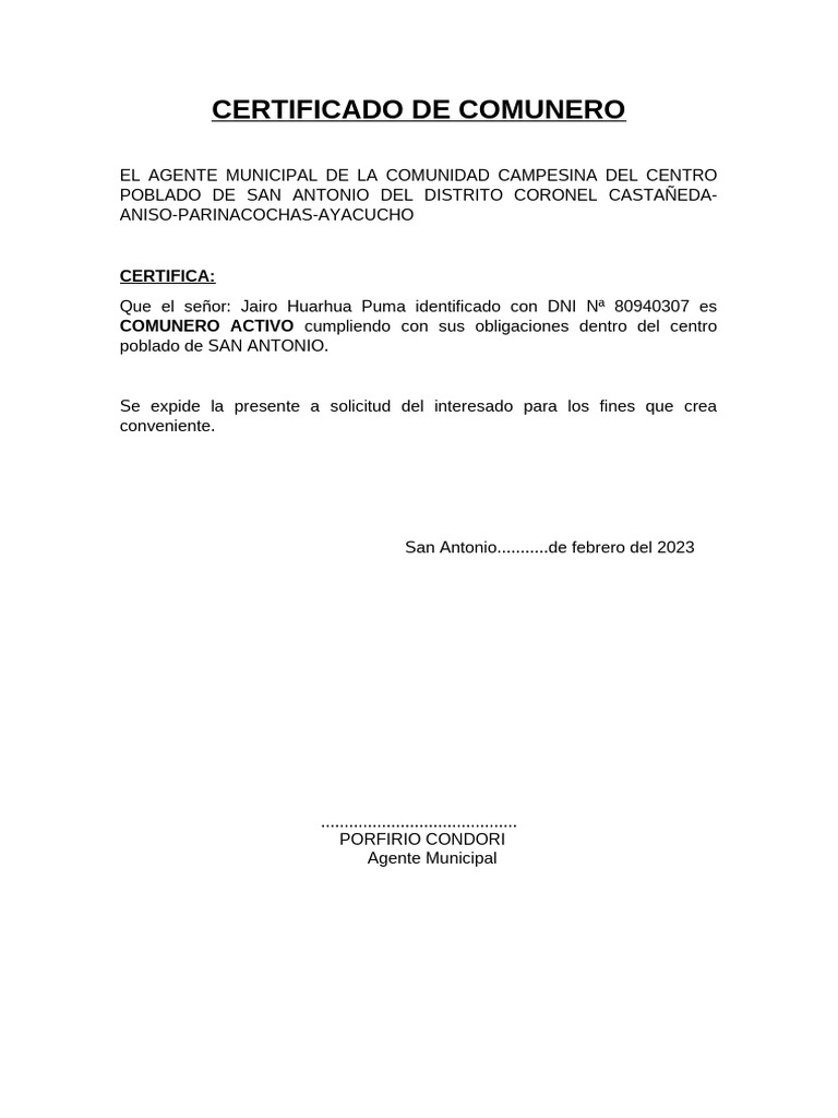 Certificado - Yanet | PDF