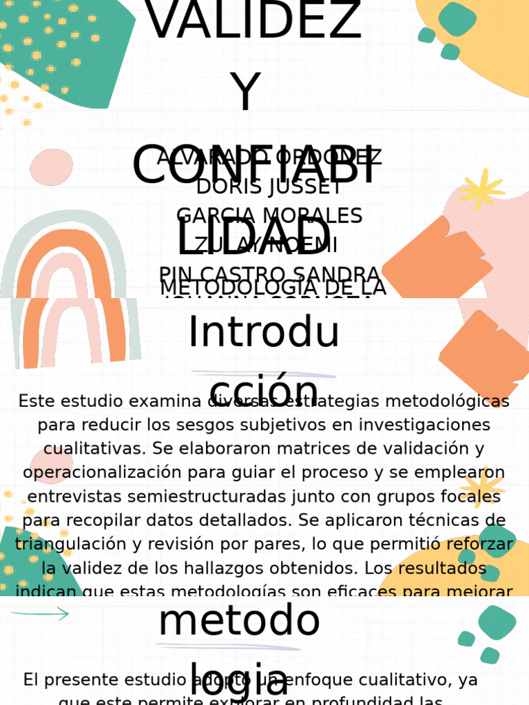 Presentacion Proyecto Creativo Organico Multicolor Pastel | PDF | Investigación cuantitativa ...