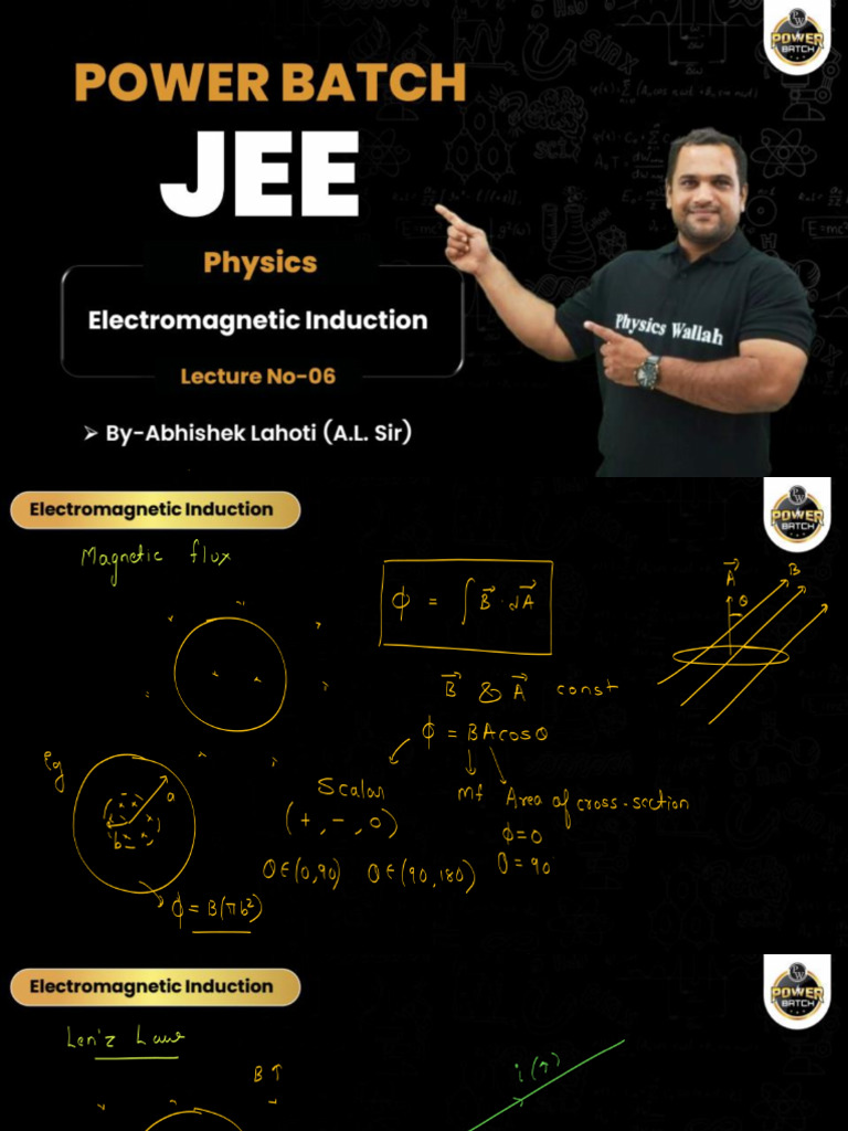 Electromagnetic Induction - Class Notes | PDF