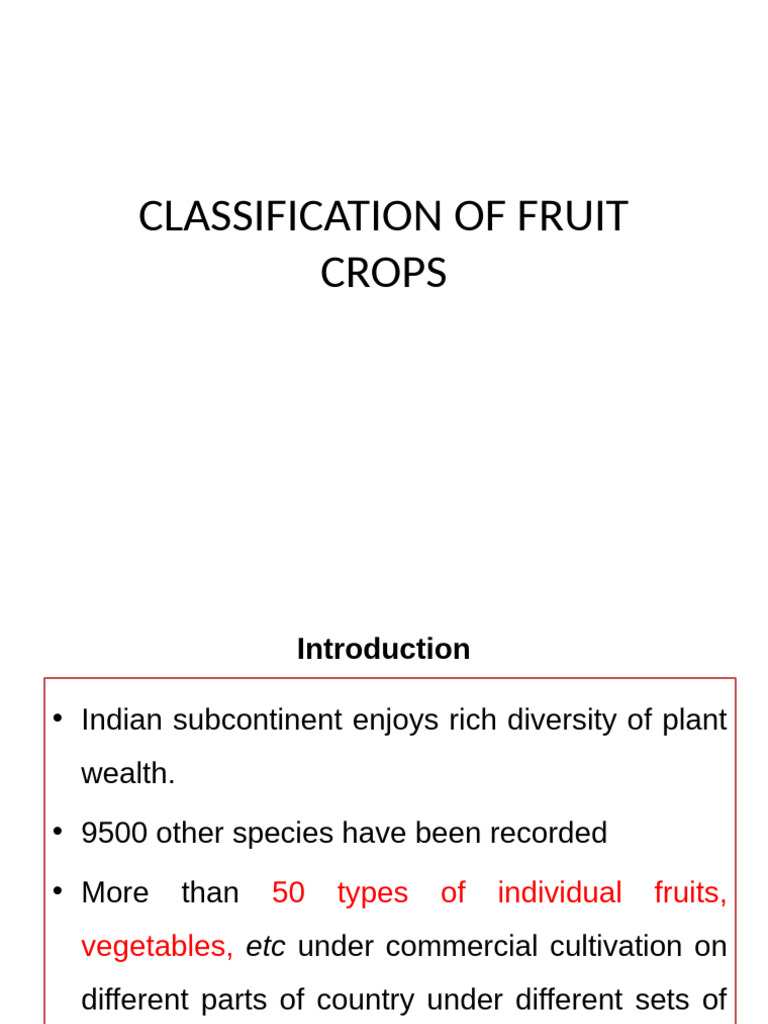 LEC 2 - Classification of Fruits | PDF | Fruit | Citrus