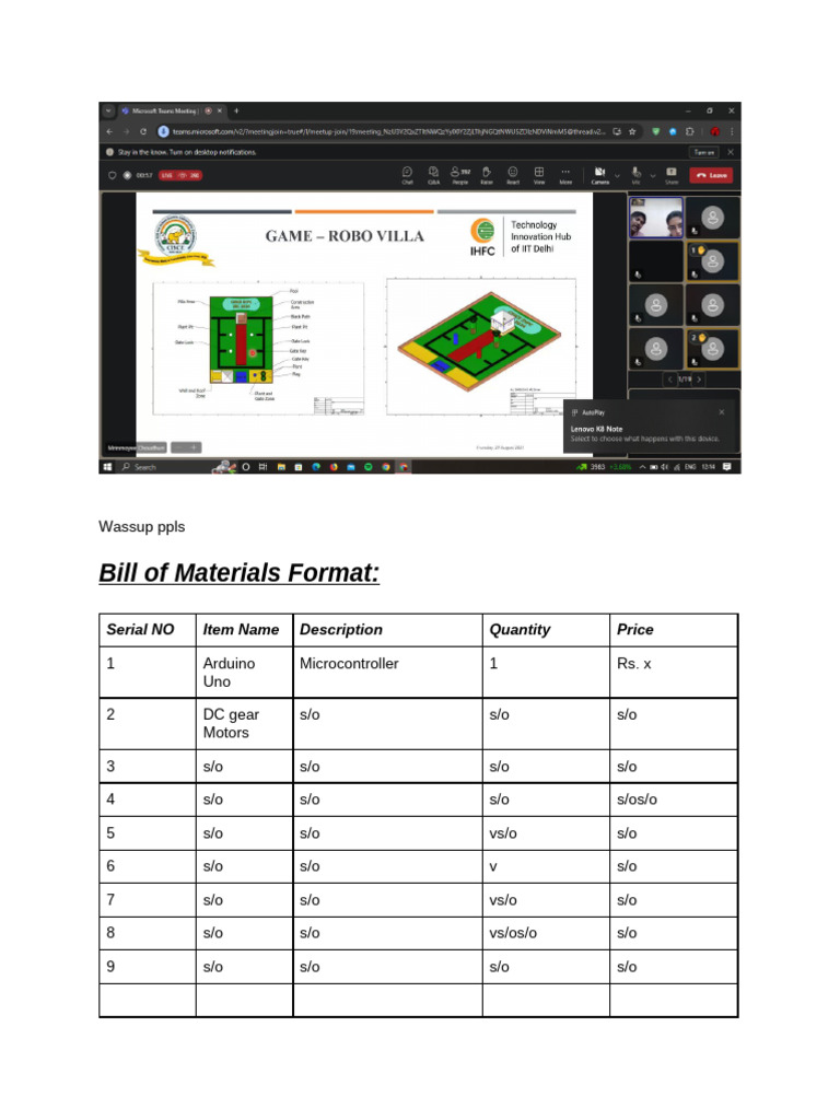 Robot Building Bootcamp Schedule | PDF
