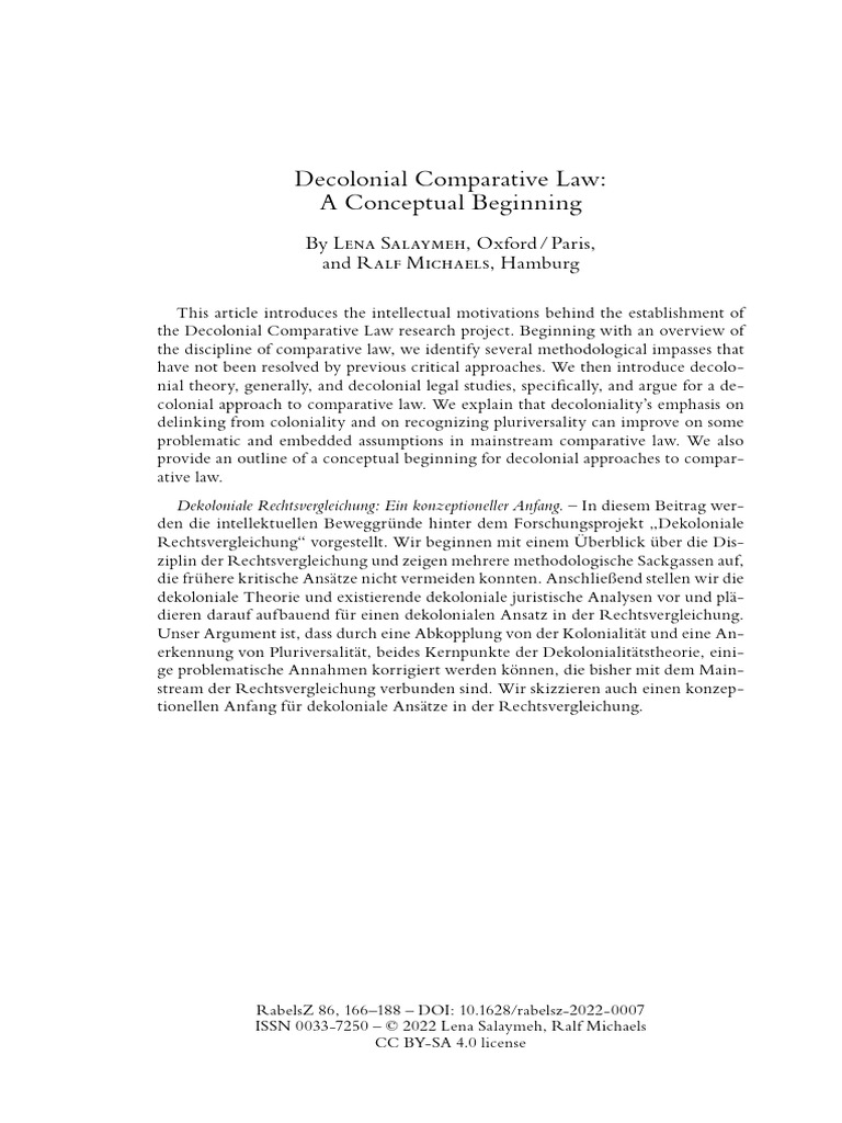 A Conceptual Beginning Complete | PDF | Comparative Law | Postcolonialism