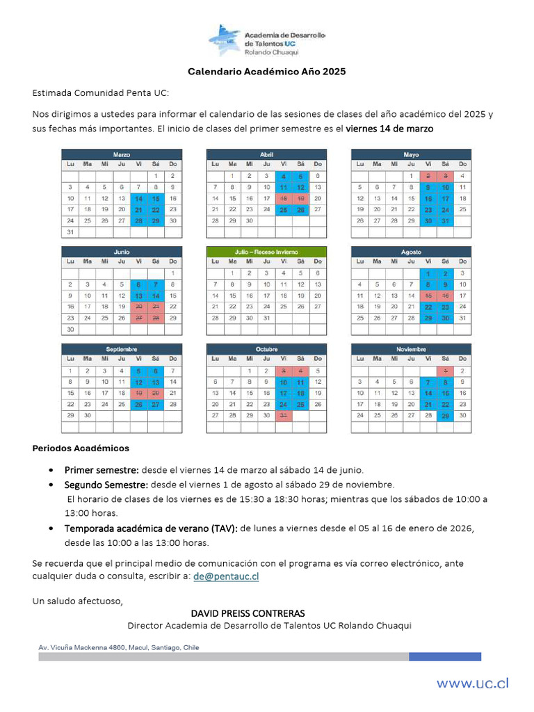 Calendario Penta UC Anual 2025 VF Compressed | PDF