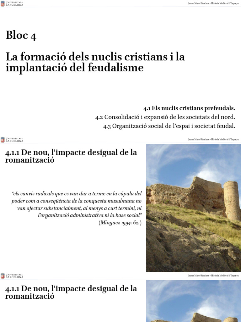 Bloc 4 Historia Medieval España Universtat de Barcelona | PDF