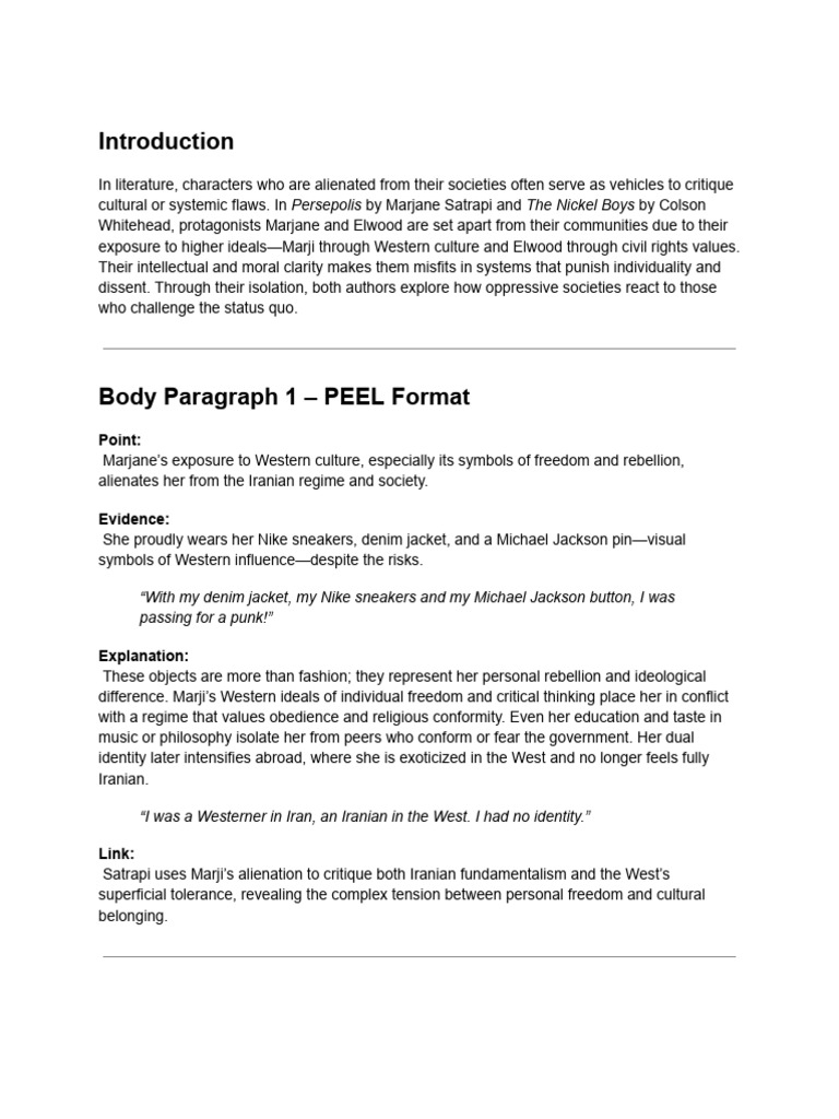 Character alienation. english - Google Docs | PDF | Social Psychology