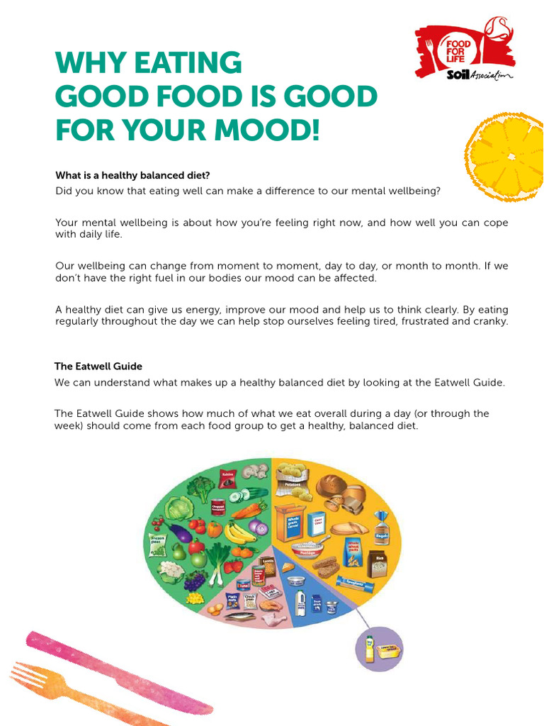 Food and Mood Factsheet and Activities | PDF | Foods | Healthy Diet