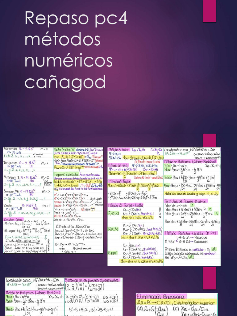 Repaso pc4 métodos numéricos cañagod | PDF