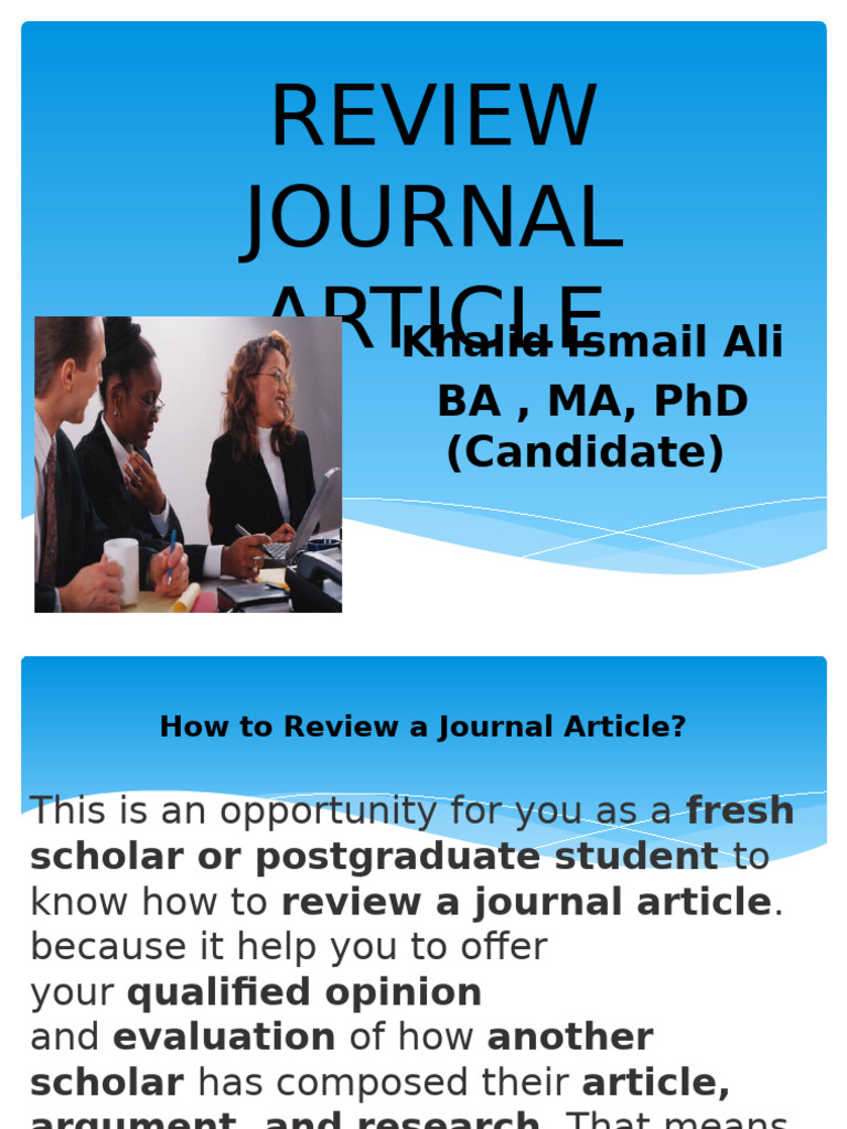 How To Review Journal Article | PDF | Evaluation | Methodology