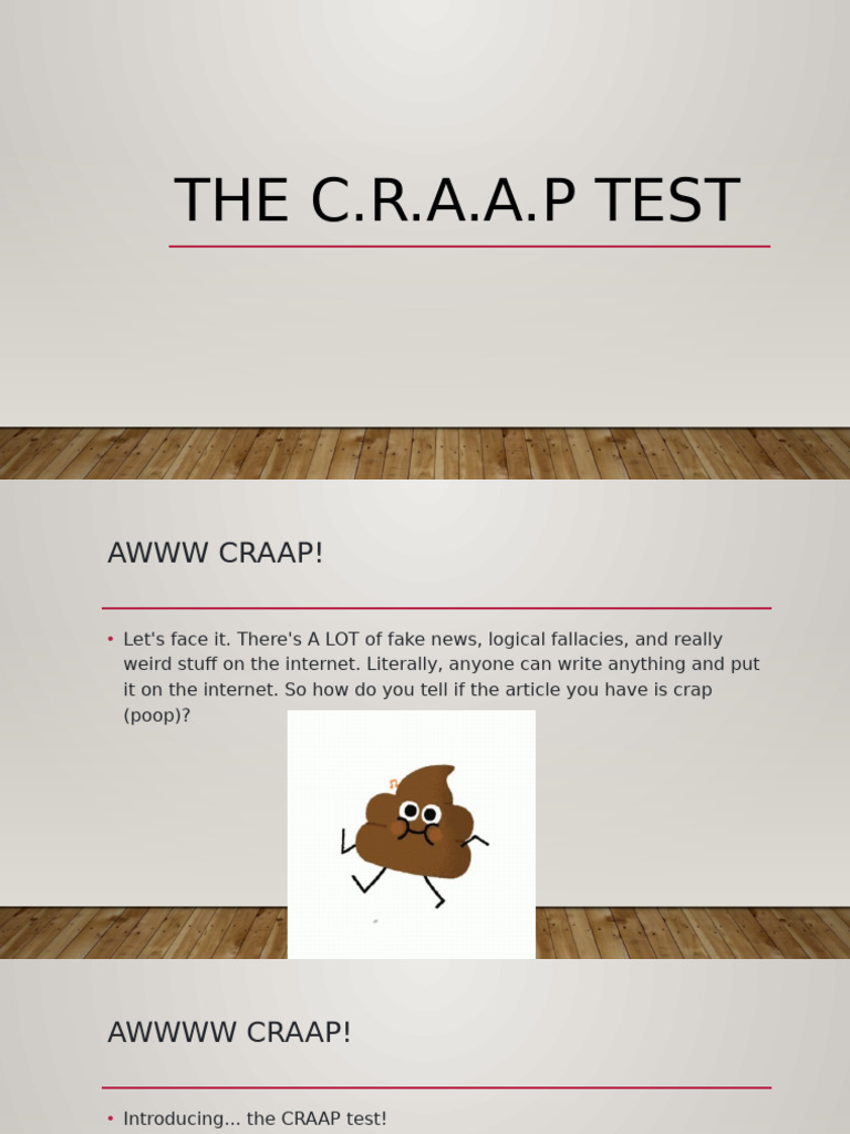 Understanding the C.R.A.A.P. Test | PDF