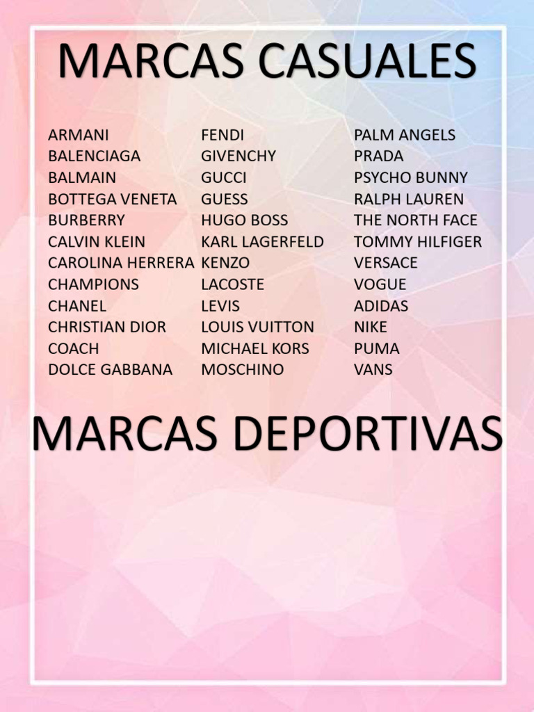 Marcas | PDF | Marca | Marcas de lujo