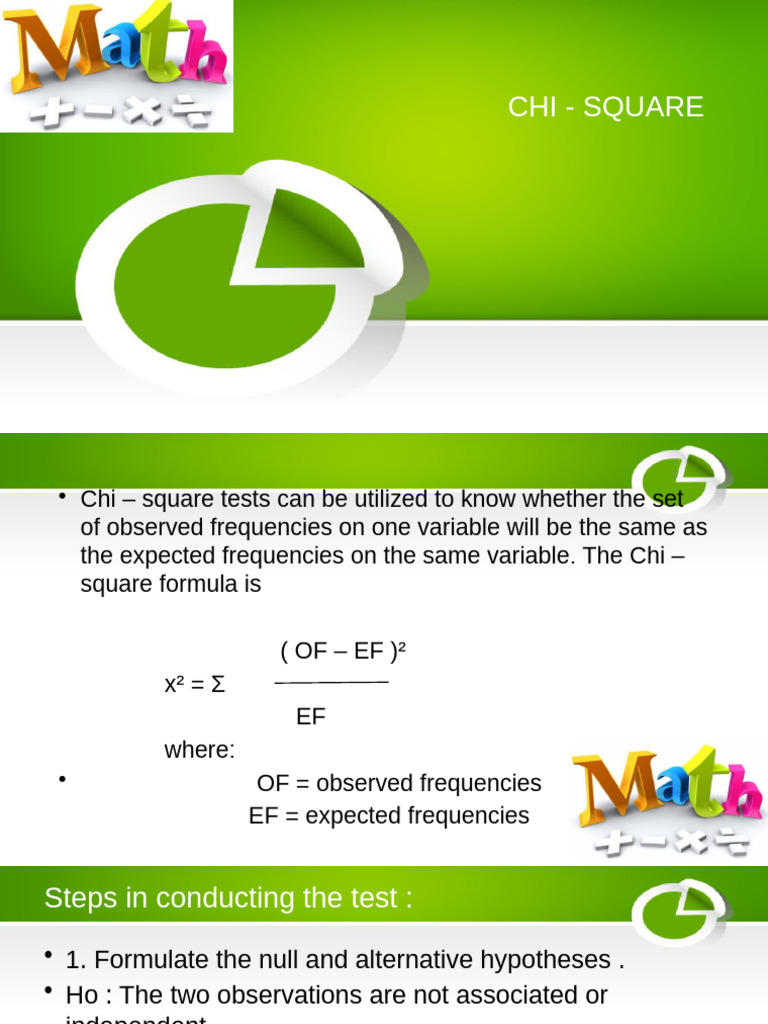Lesson 7 Chi Square 2 | PDF | Chi Squared Test | Statistical Inference