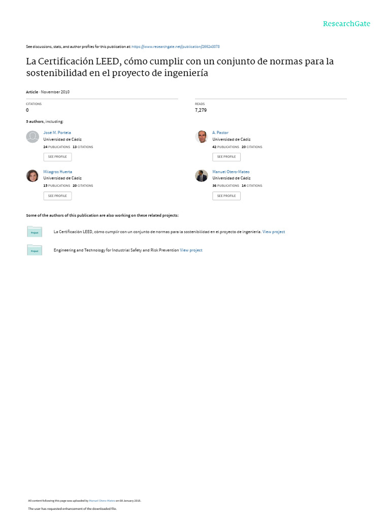 La Certificacion LEED Como Cumplir Con Un Conjunto | PDF | Uso eficiente de energía ...