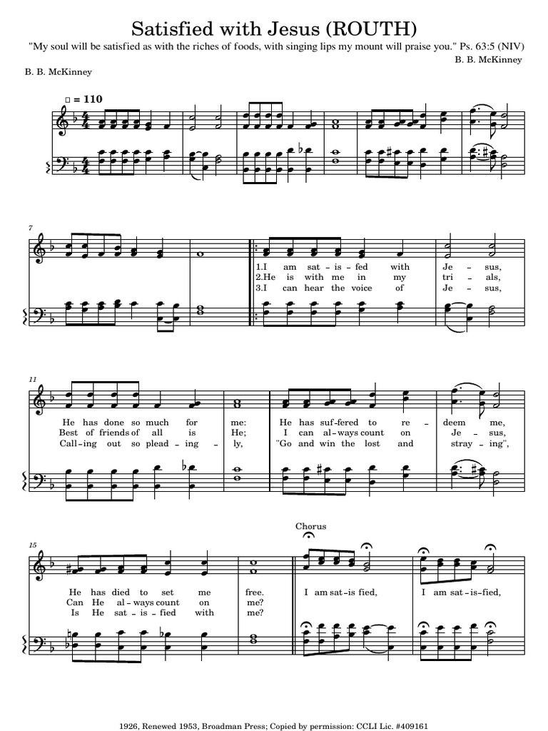 Satisfied With Jesus ROUTH | PDF
