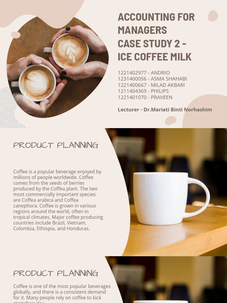 Ice Coffee Milk Case Study Analysis | PDF | Coffee | Expense