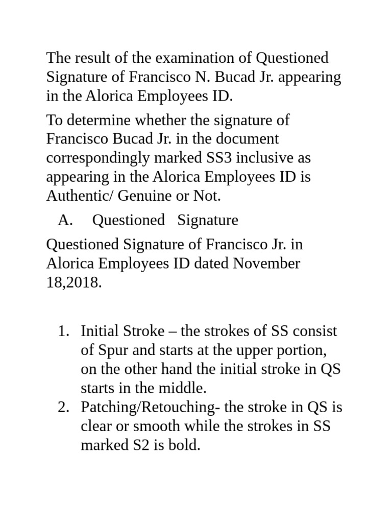 Questioned Signature | PDF