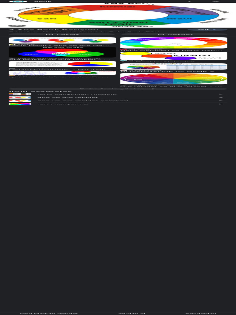 Ara Renkler Ve Ana Renklerin Birleşimii | PDF