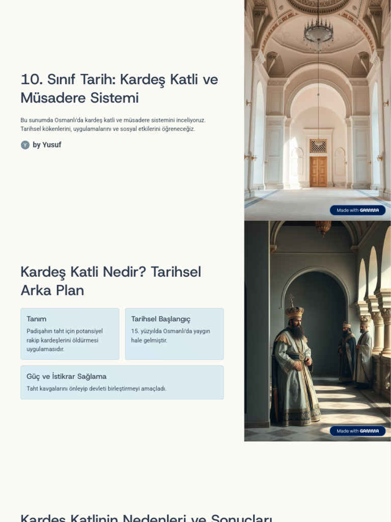 10 Sinif Tarih Kardes Katli Ve Musadere Sistemi | PDF