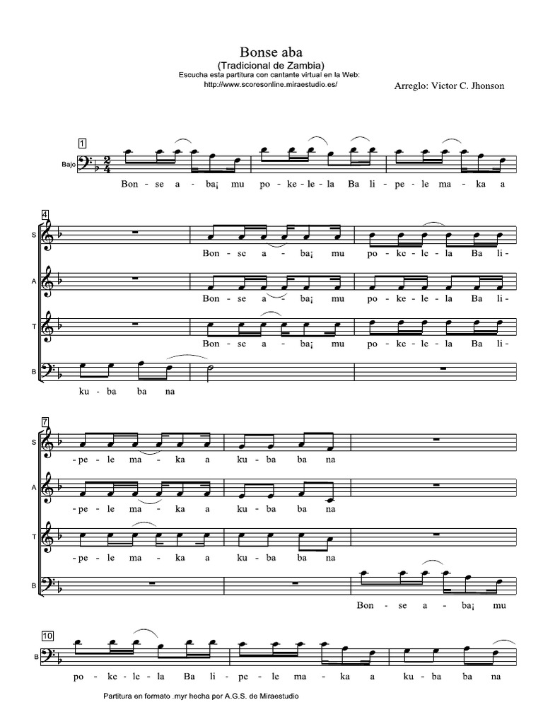 Bonse Aba Todas Voces | PDF