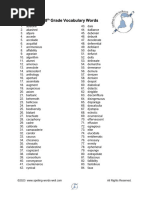 8th Grade Spelling Words LIst | PDF