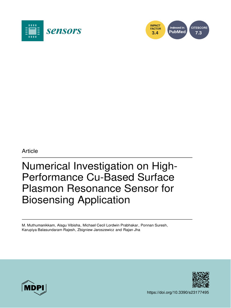 Numerical Investigation On High Performance Cu-Based Surface Plasmon ...