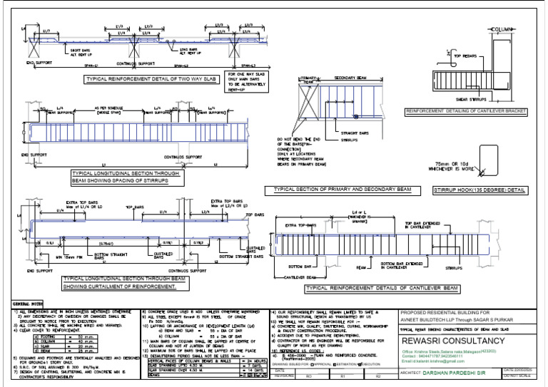 Typical Rebar Binding Characteristics of Beam | PDF