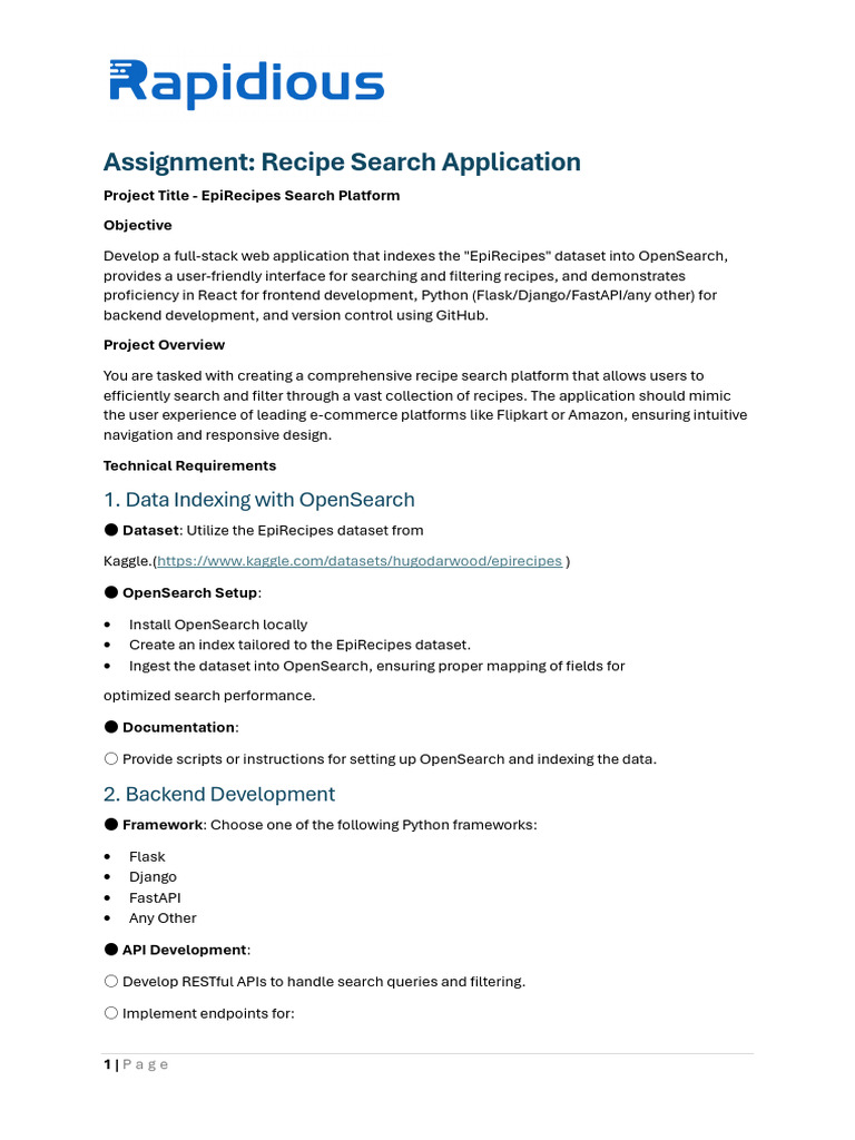Rapidious Full Stack Assignment 28 Sep 2024 | PDF | Python (Programming Language) | You Tube