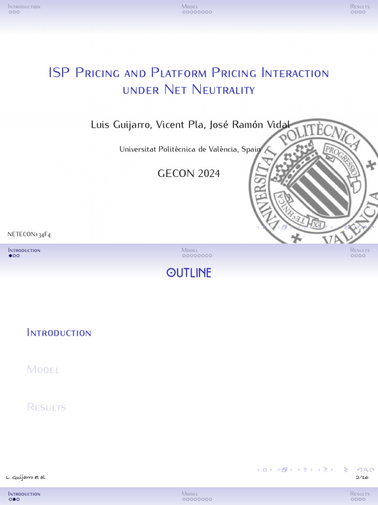 ISP Pricing and Platform Pricing Interaction Under Net Neutrality | PDF ...