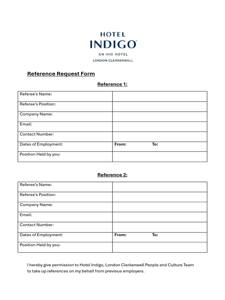 Reference Request Form | PDF