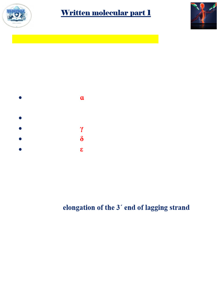 Written Molecular Part | PDF | Dna Replication | Dna