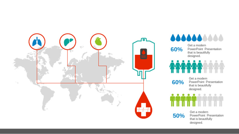 Blood Donation Chart PowerPoint Diagram | PDF