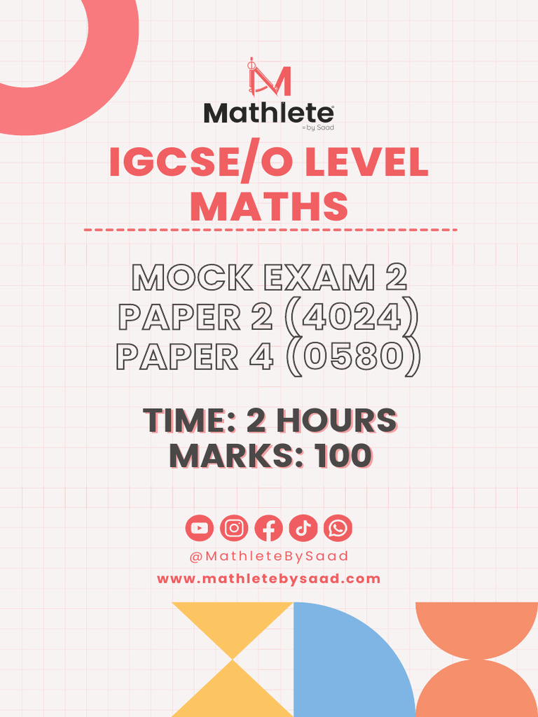 Igcse O Level Mock Solved Pdf