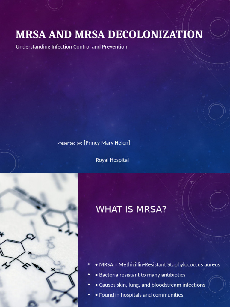Mrsa And Decolonization Presentation Pdf Methicillin Resistant Staphylococcus Aureus Infection