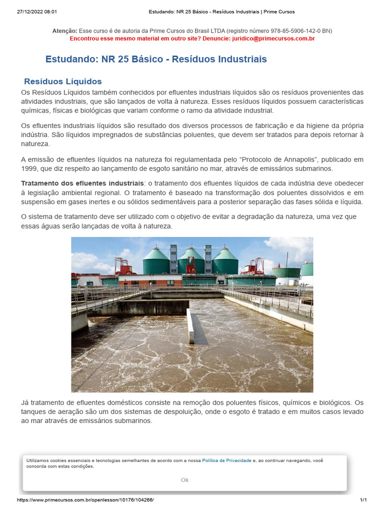 Curso NR 25: Resíduos Industriais | PDF