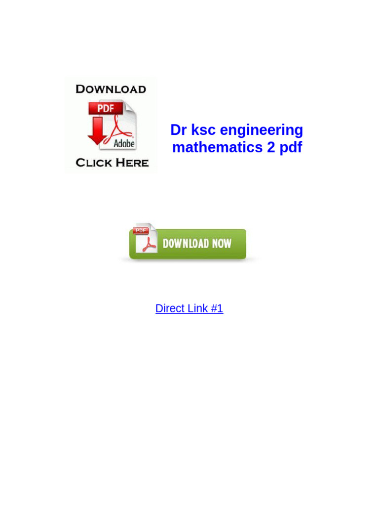DR KSC Engineering Mathematics 2 PDF | PDF