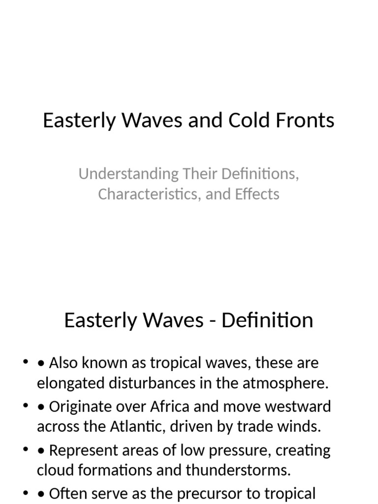Easterly Waves and Cold Fronts Final | PDF