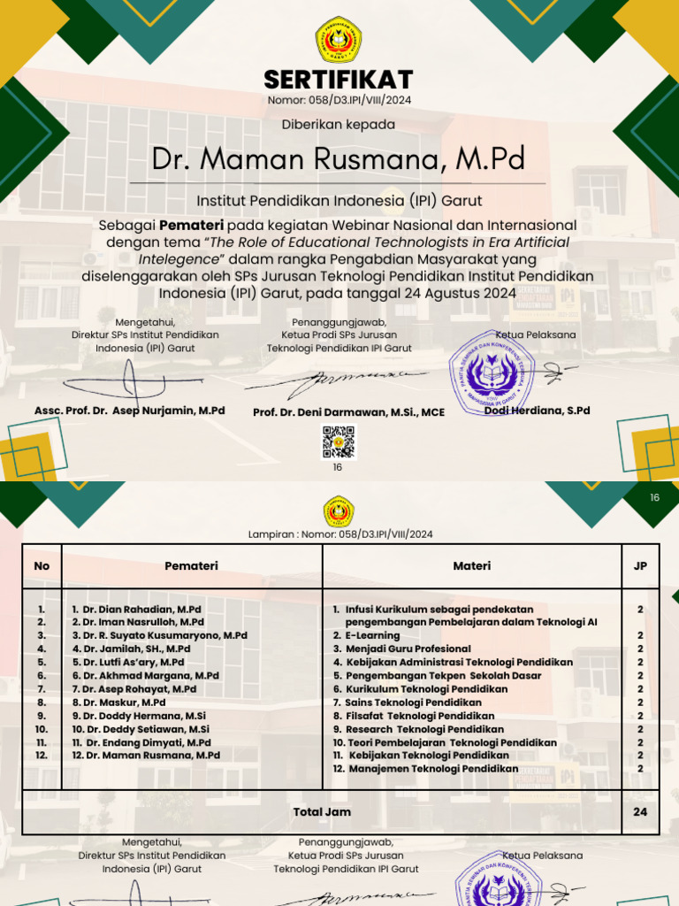 Dr. Maman Rusmana, M.PD | PDF