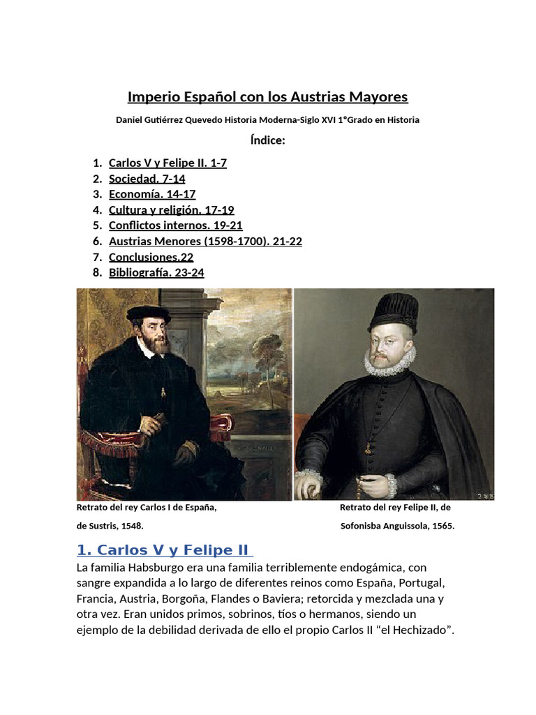 Imperio Español Con Los Austrias Mayores | PDF | Casa de los Habsburgo | Imperio español