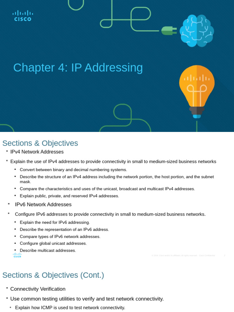 Chp4.1 IP Addressing | PDF | I Pv6 | Ip Address