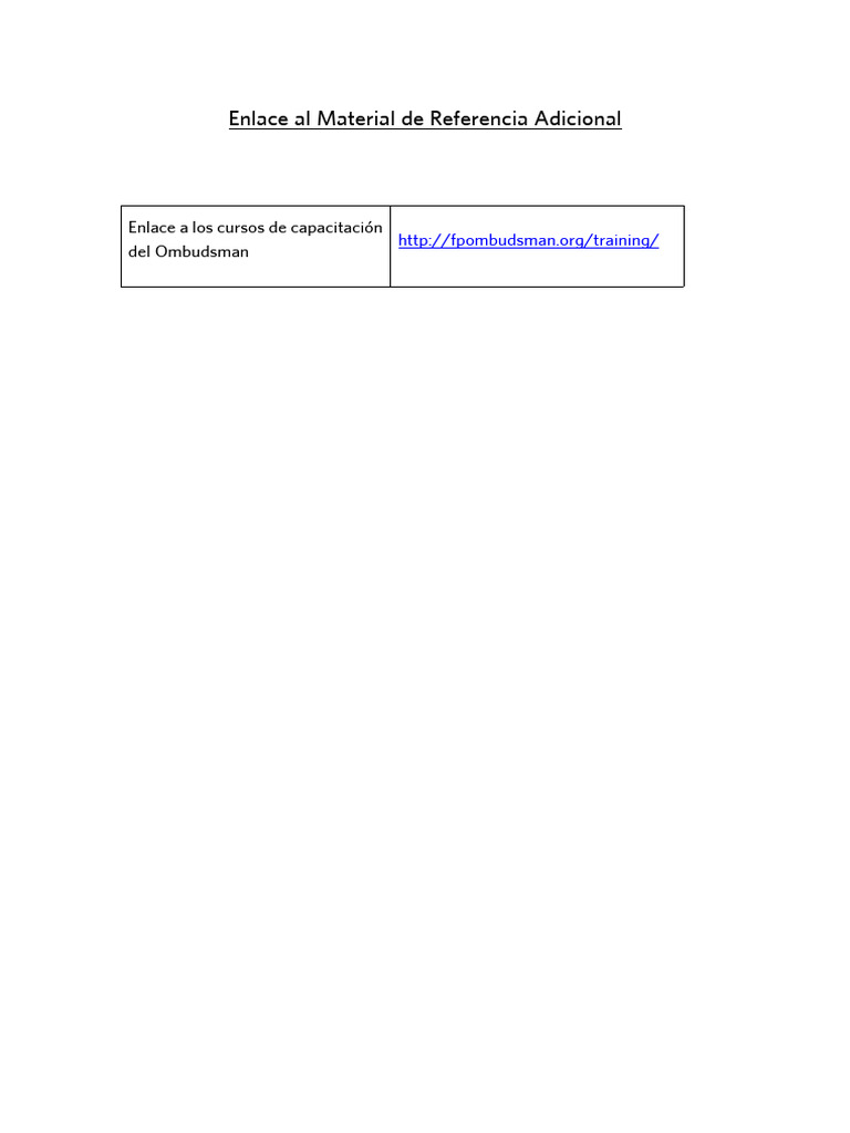 Enlace Al Material de Referencia Adicional | PDF