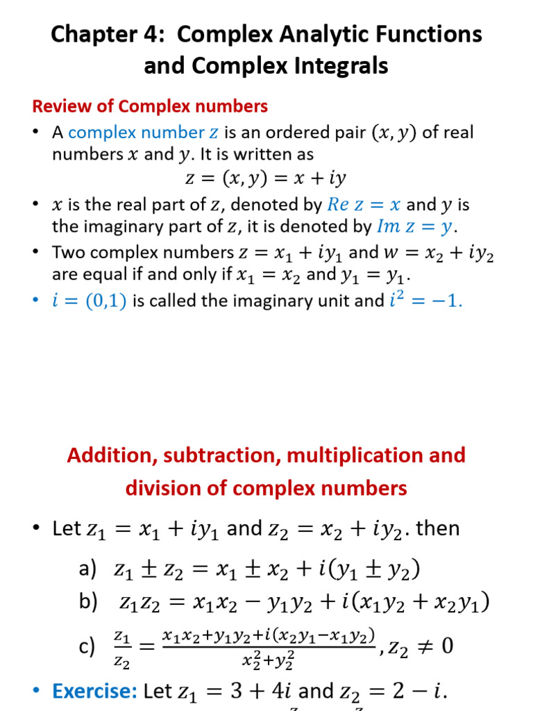 Chapter 4 Compex Analytic Function 2 | PDF | Complex Number | Mathematics