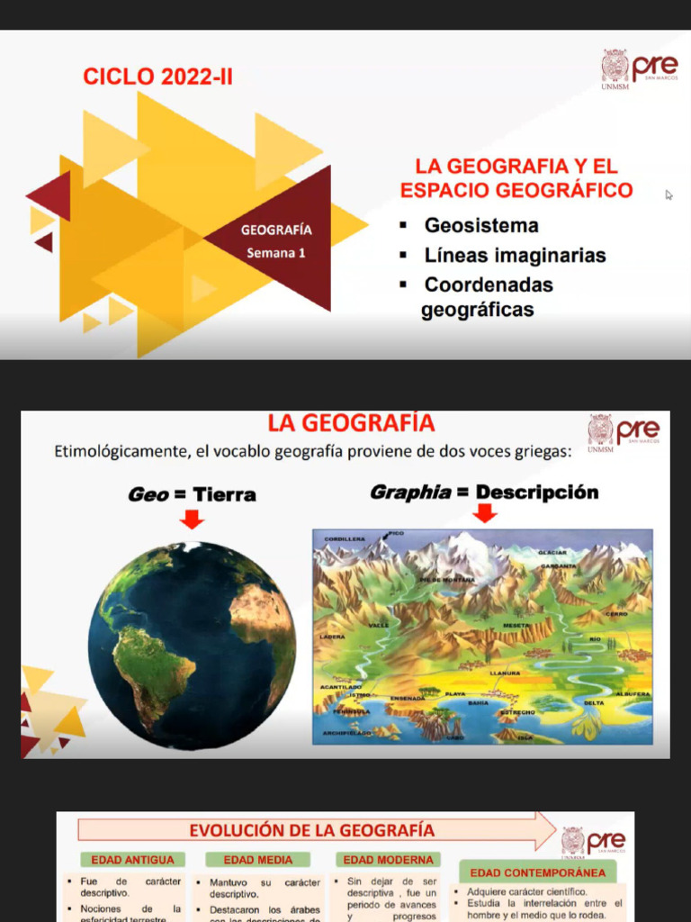 Geografía Semana1 (Geografía y Espacio Geográfico) | PDF