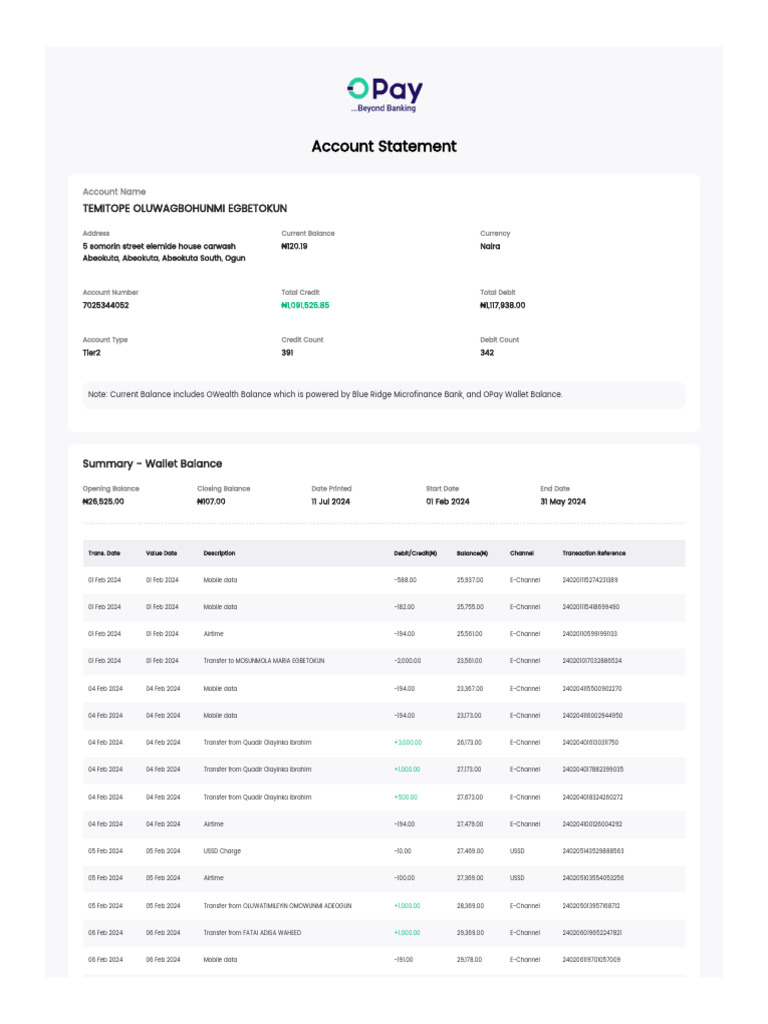 Agbara EMIMIMO | PDF | Debits And Credits | Financial Services