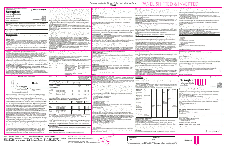 Semglee Solution For Injection in A Prefilled Pen PI | PDF | Insulin ...
