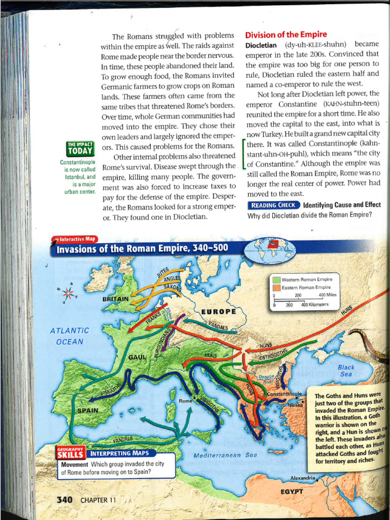 Fall of Rome Reading | PDF