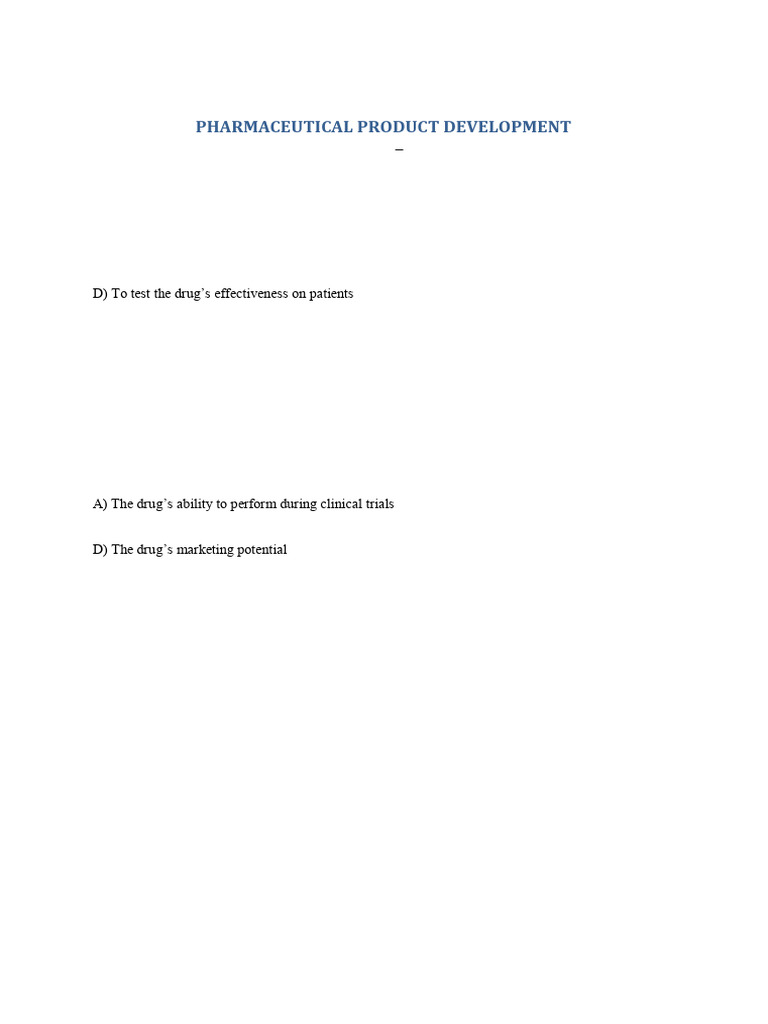 PPD UNIT-1 Question Bank | PDF | Pharmaceutical Formulation | Tablet ...
