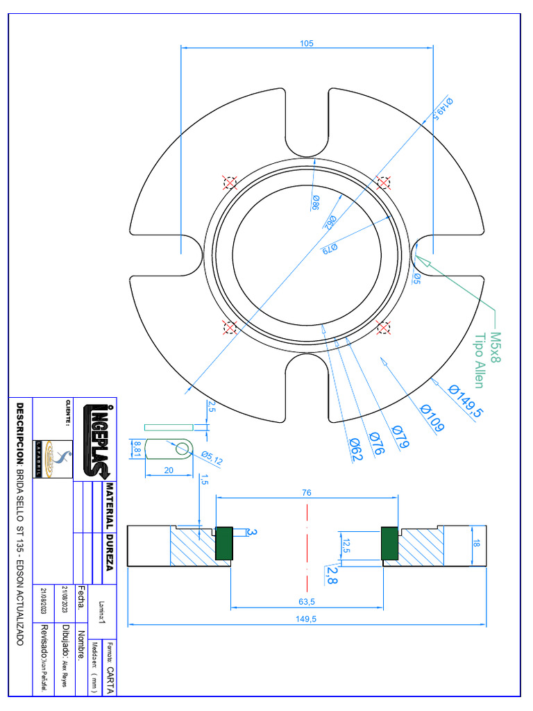 OP 9311 - BRIDA SELLO ST 135 EJE DE 53 MM - LA FABRIL - EDSON | PDF