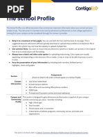 Secondary School Profile Template 2024-2025 | PDF