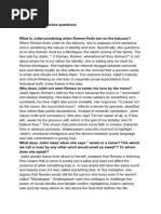 Balcony Scene Analysis | PDF | Romeo And Juliet | Characters In Romeo ...
