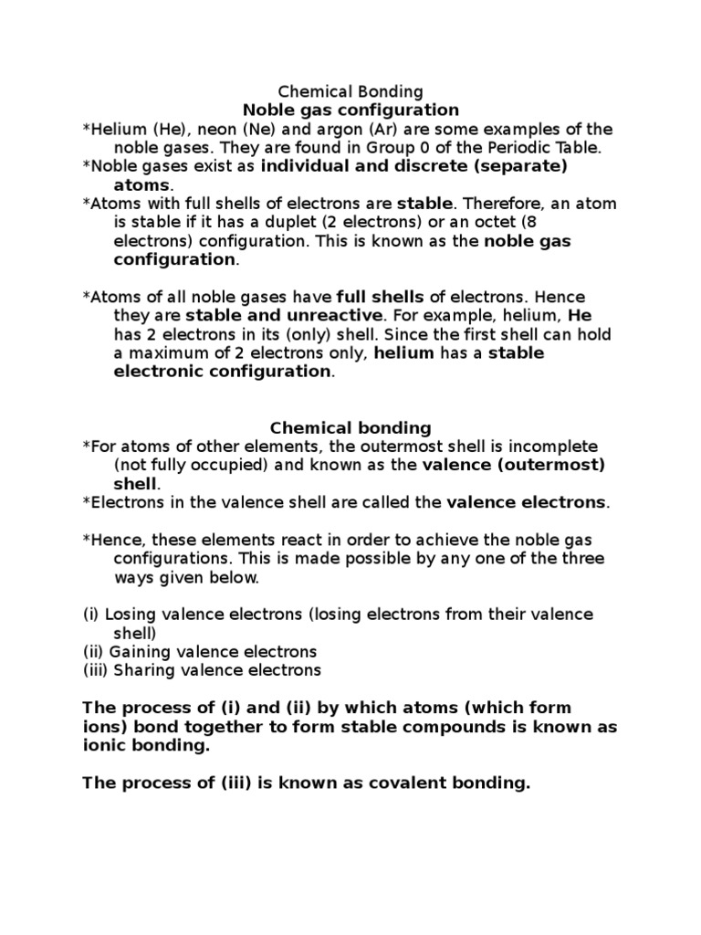 Understanding Chemical Bonding Basics | PDF | Ion | Ionic Bonding